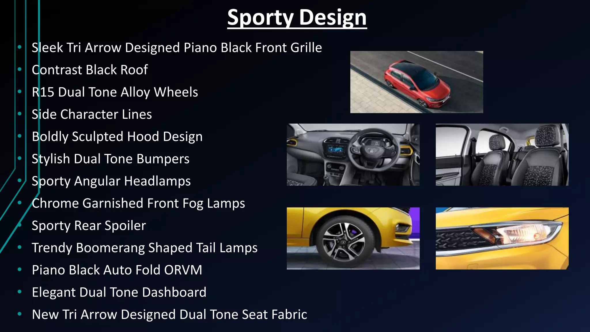 Tata Tiago Features and Specifications | PPTX