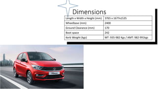 Tata Tiago Specifications | PPT