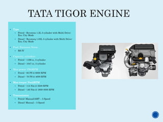 Tata Tigor Specification | PPT