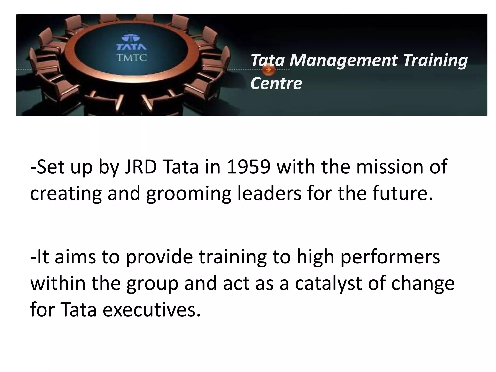 Training and development programme by TATA Group | PPTX