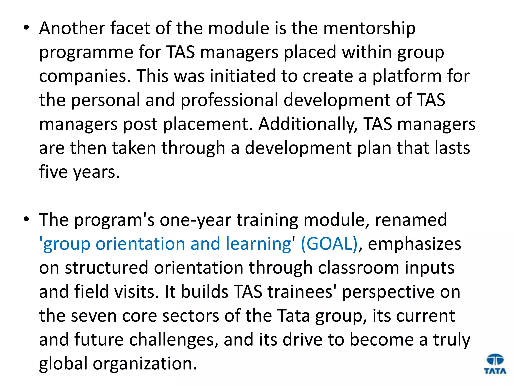 Training and development programme by TATA Group | PPTX