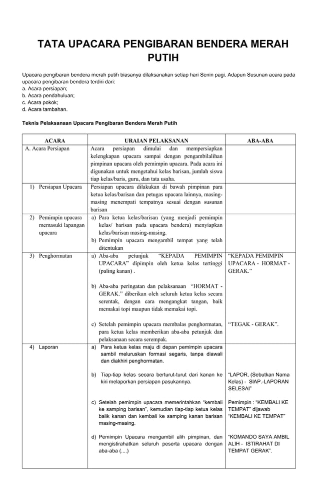 Tata upacara bendera 2 | PDF