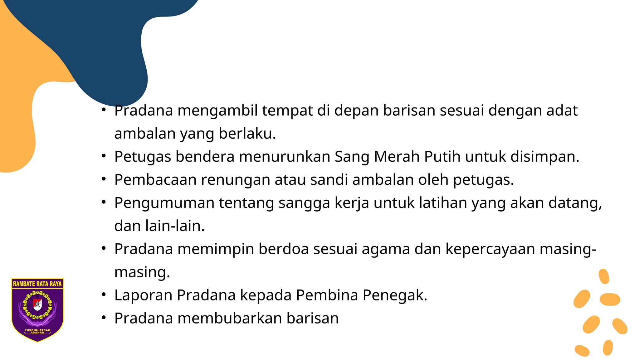 TATA UPACARA PRAMUKA PENEGAK DIPRAMUKA.ppt