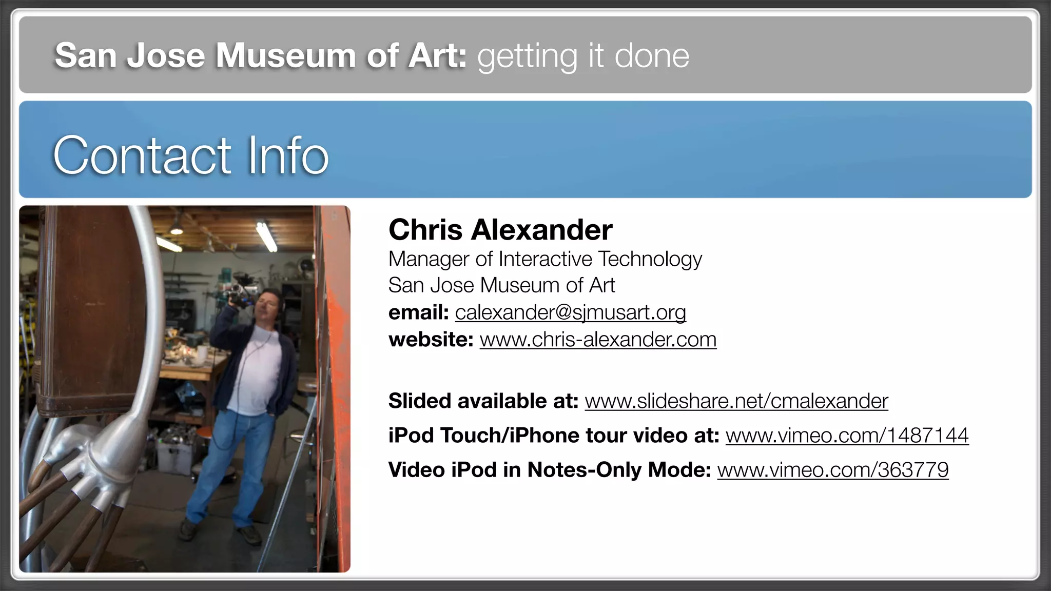 Tate Handheld Conference | PPT