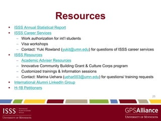 International Student Career Services | PPT