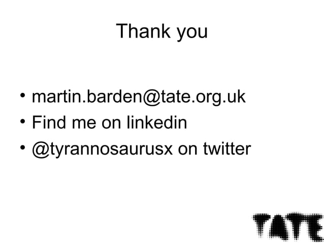 Tate Membership by Martin Barden | PPT