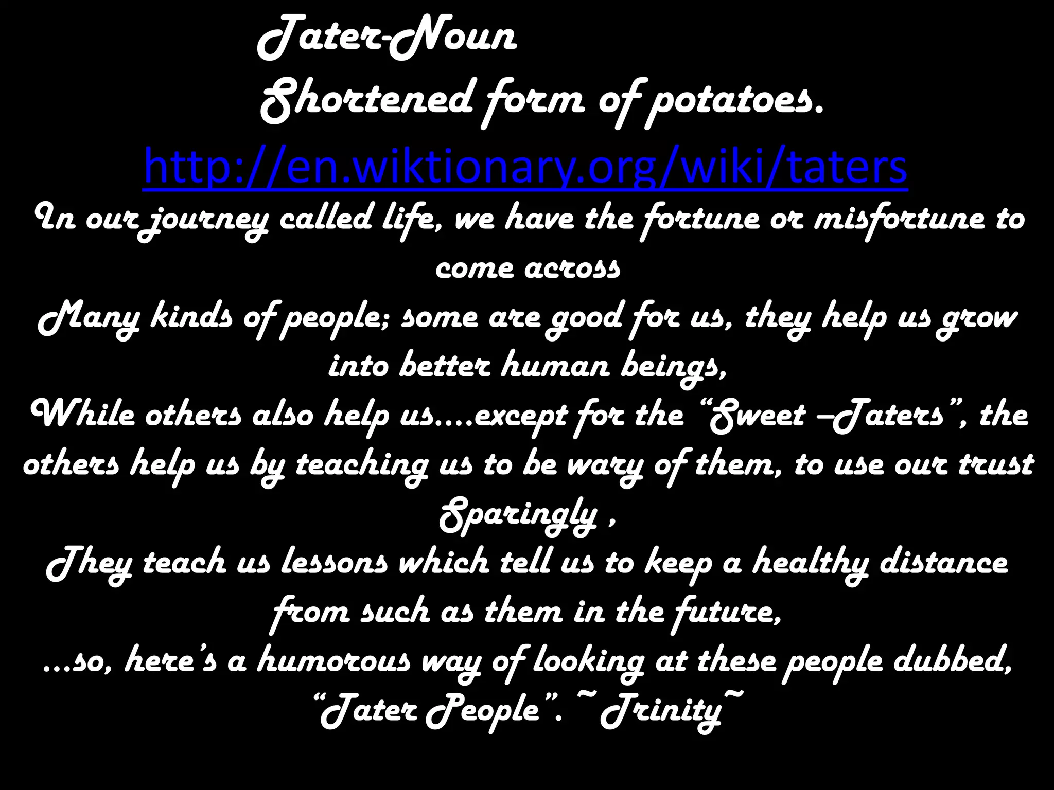 Tater People | PPSX