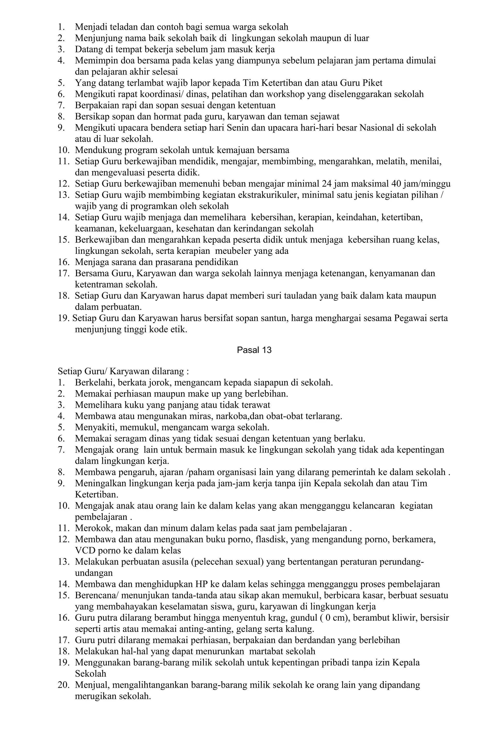 Tatib guru karyawan spensa | DOC