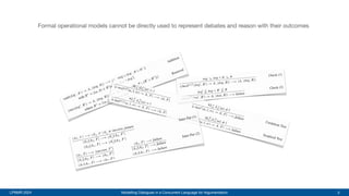 Modelling Dialogues in a Concurrent Language for Argumentation | PPT