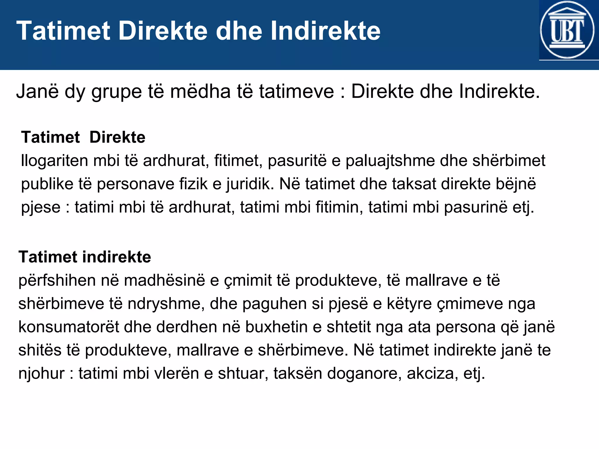 Tatimet definicioni baza dhe norma tatimore 2017 | PPT