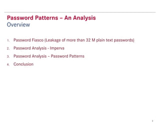 Password Patterns- An Analysis | PDF