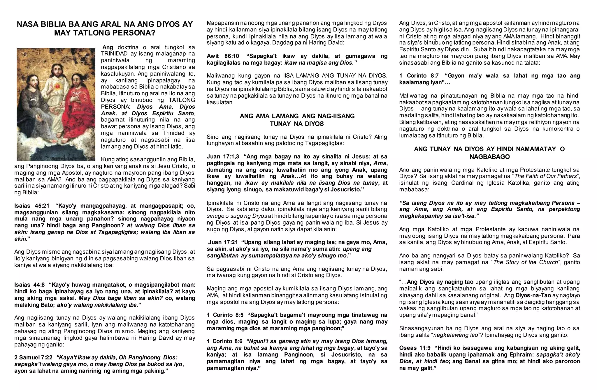 Tatlong persona | DOCX