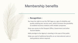 TAFI Travel Agent Federation Of India | PPTX