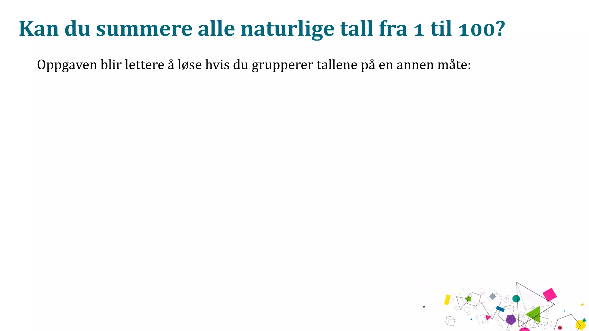 Ta trekanttall gauss | PDF