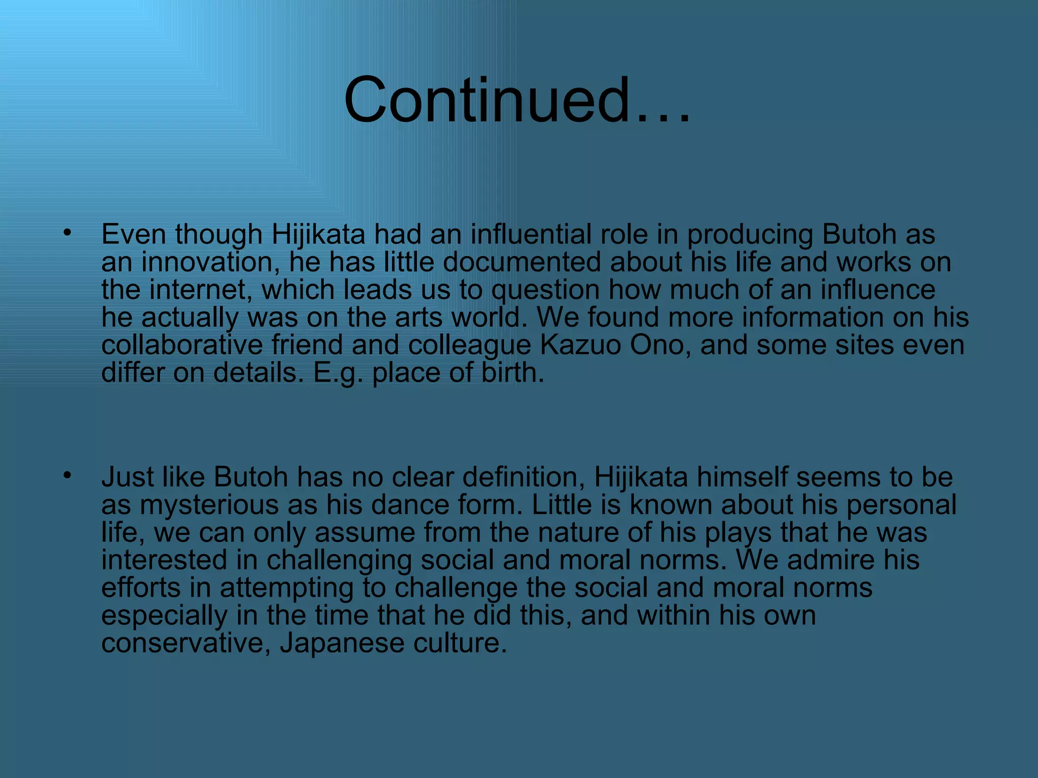 Tatsumi Hijikata - Resource Pack | PPT