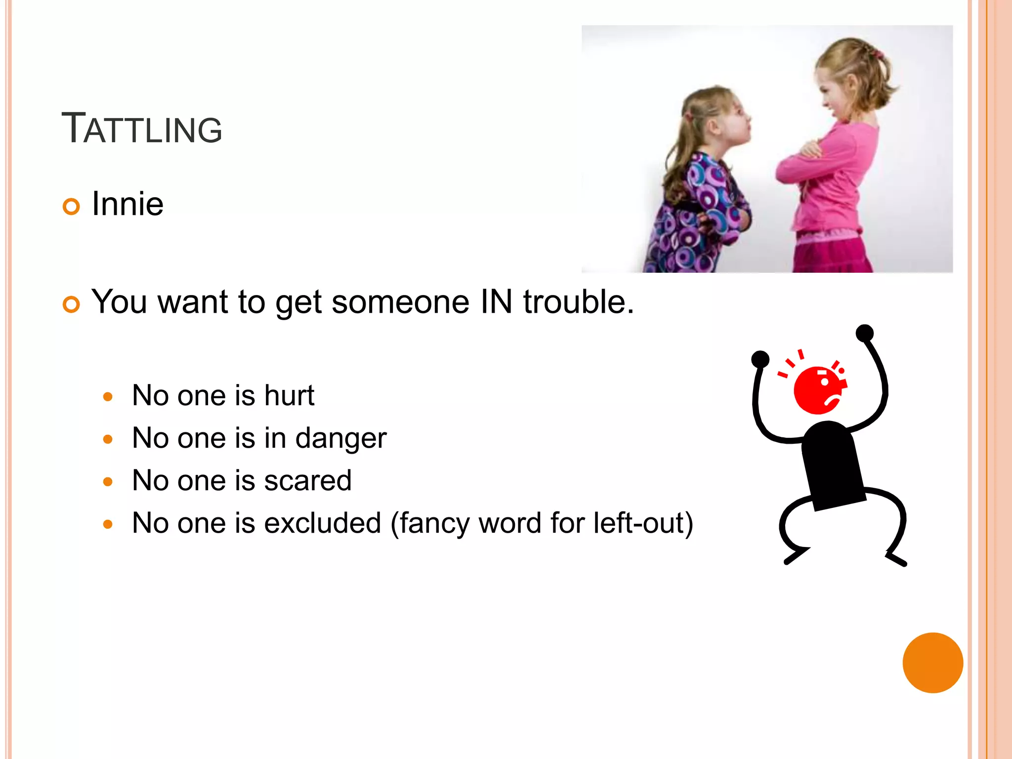 Tattling vs. Reporting | PPTX