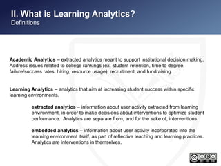 Learning Analytics: What is it? Why do it? And how? | PPT