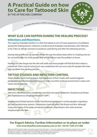 Tattoo Aftercare Care Guide | PDF