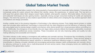 Tattoo Market Share, Size & Growth Report (2025-2034) | PPTX