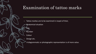Medico-legal Importance of Tattoo Marks in Forensic victim ...