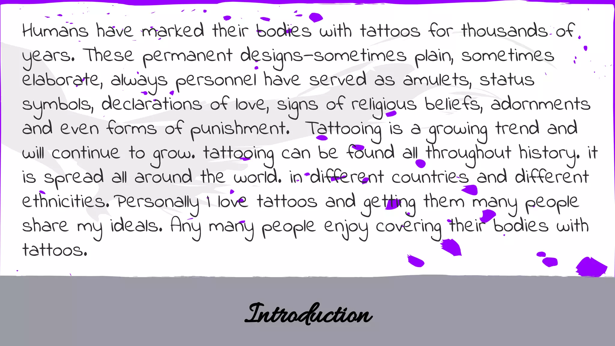 Tattoo presentation | PDF