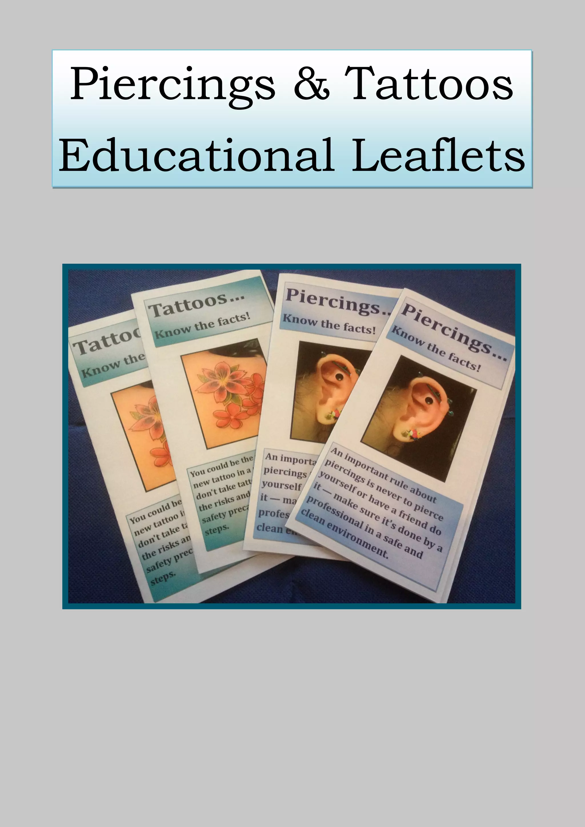 Tattoos and piercings | PDF