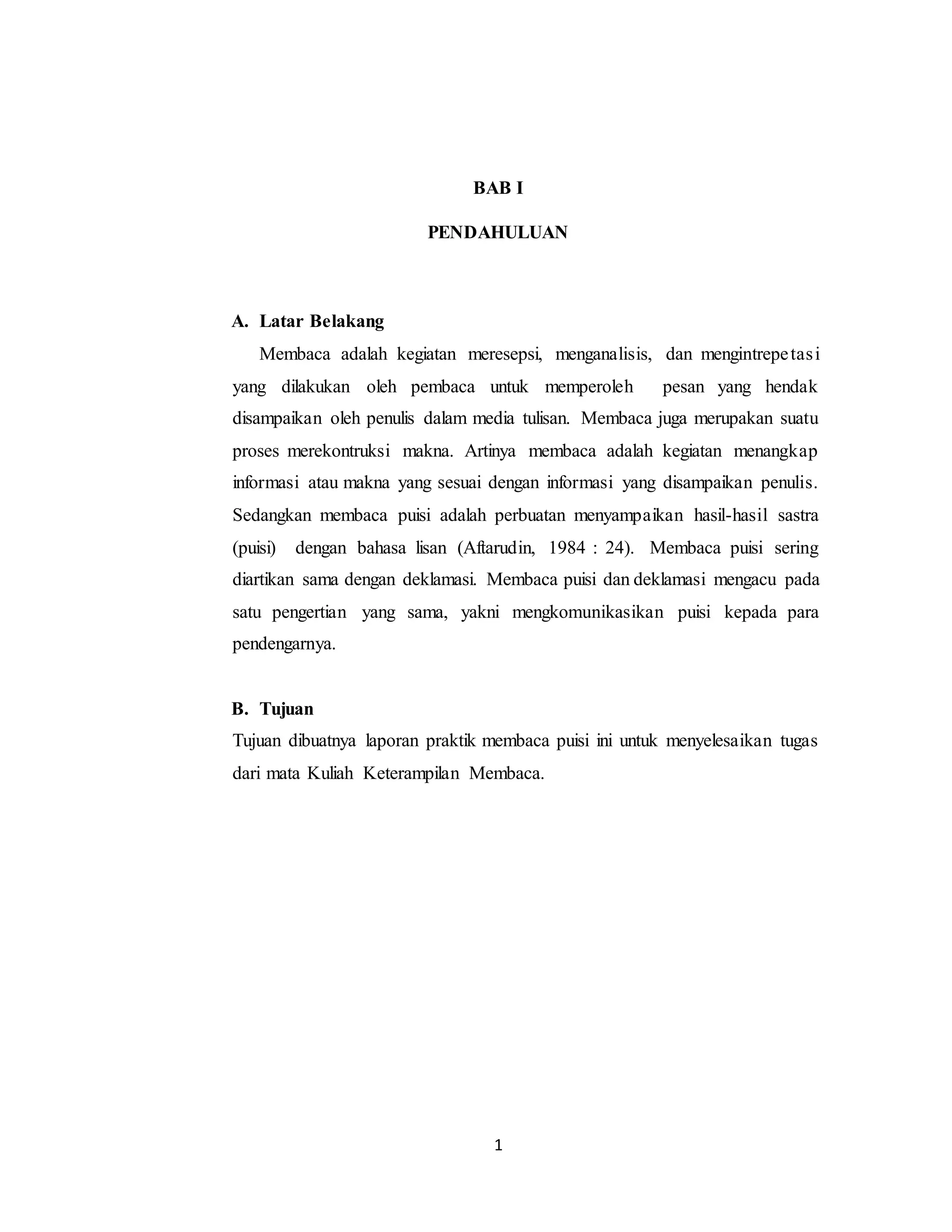 Keterampilan Membaca | DOCX