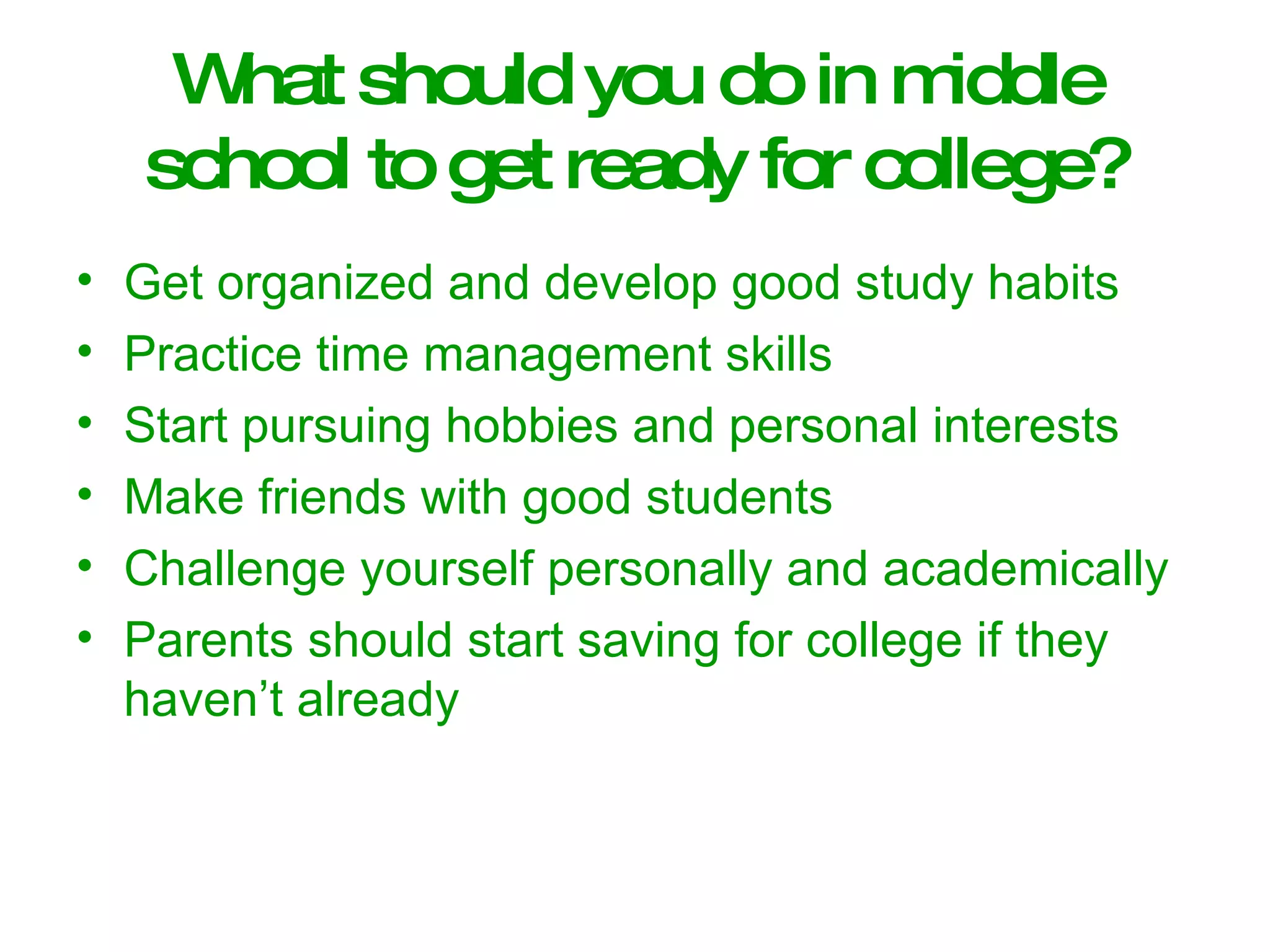 Tatum Middle School College Readiness | PPT