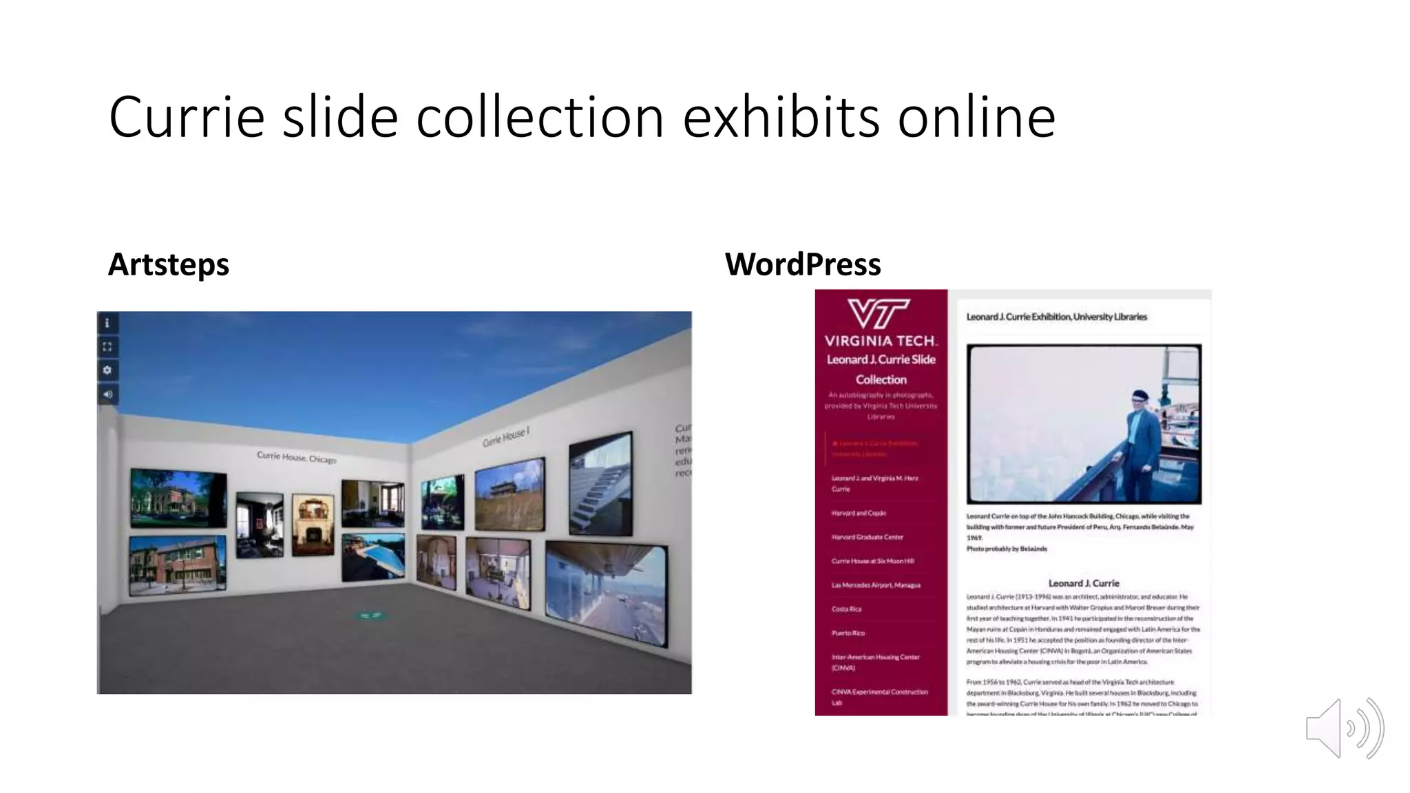 Leonard J. Currie, FAIA, Slide Collection. VRA 2021. | PPTX