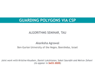 Guarding Polygons via CSP | PPT