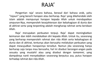 Taubat dan raja’ | PPTX
