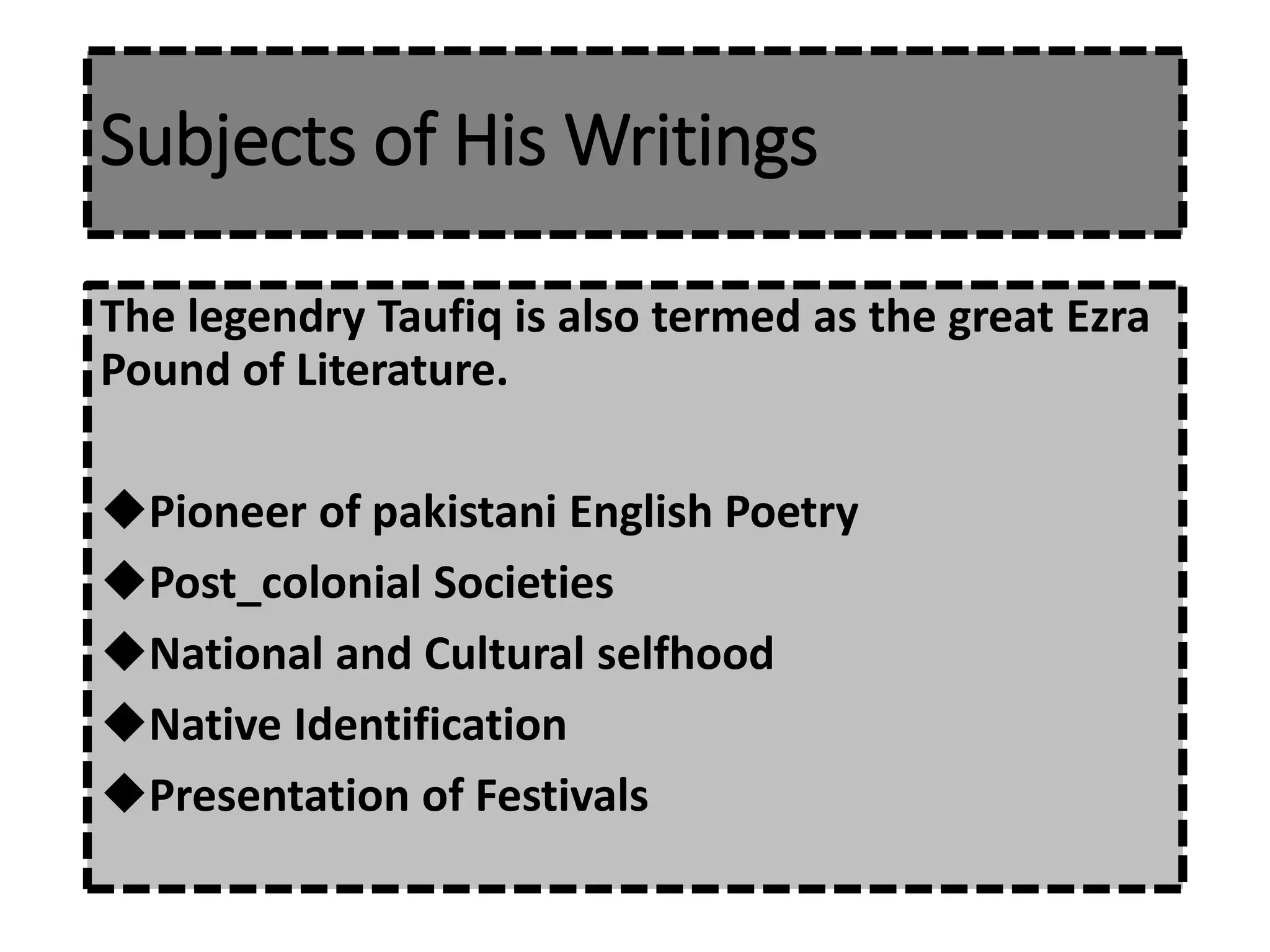 Taufiq Rafat as a poet,writing style ,themes and subjects of his poetry ...