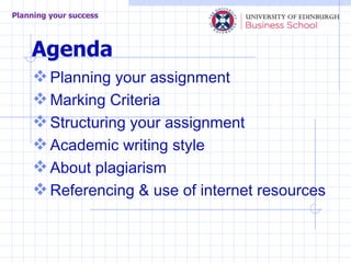 Planning your success - Taught PG Academic Writing Skills | PPT
