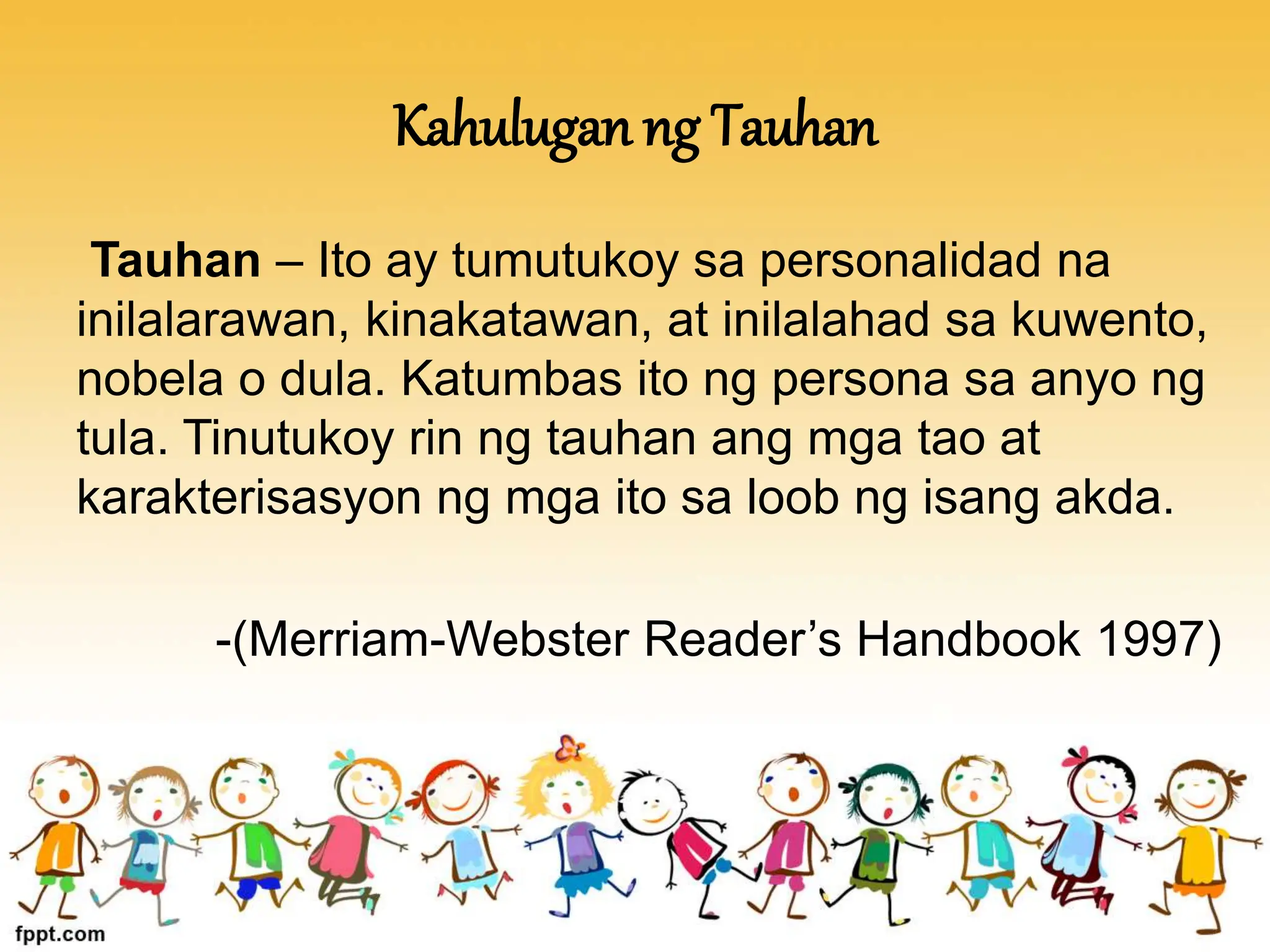 Tauhan at Karakterisasyon sa Pagbuo ng isang Maikling Kwentong Filipino ...