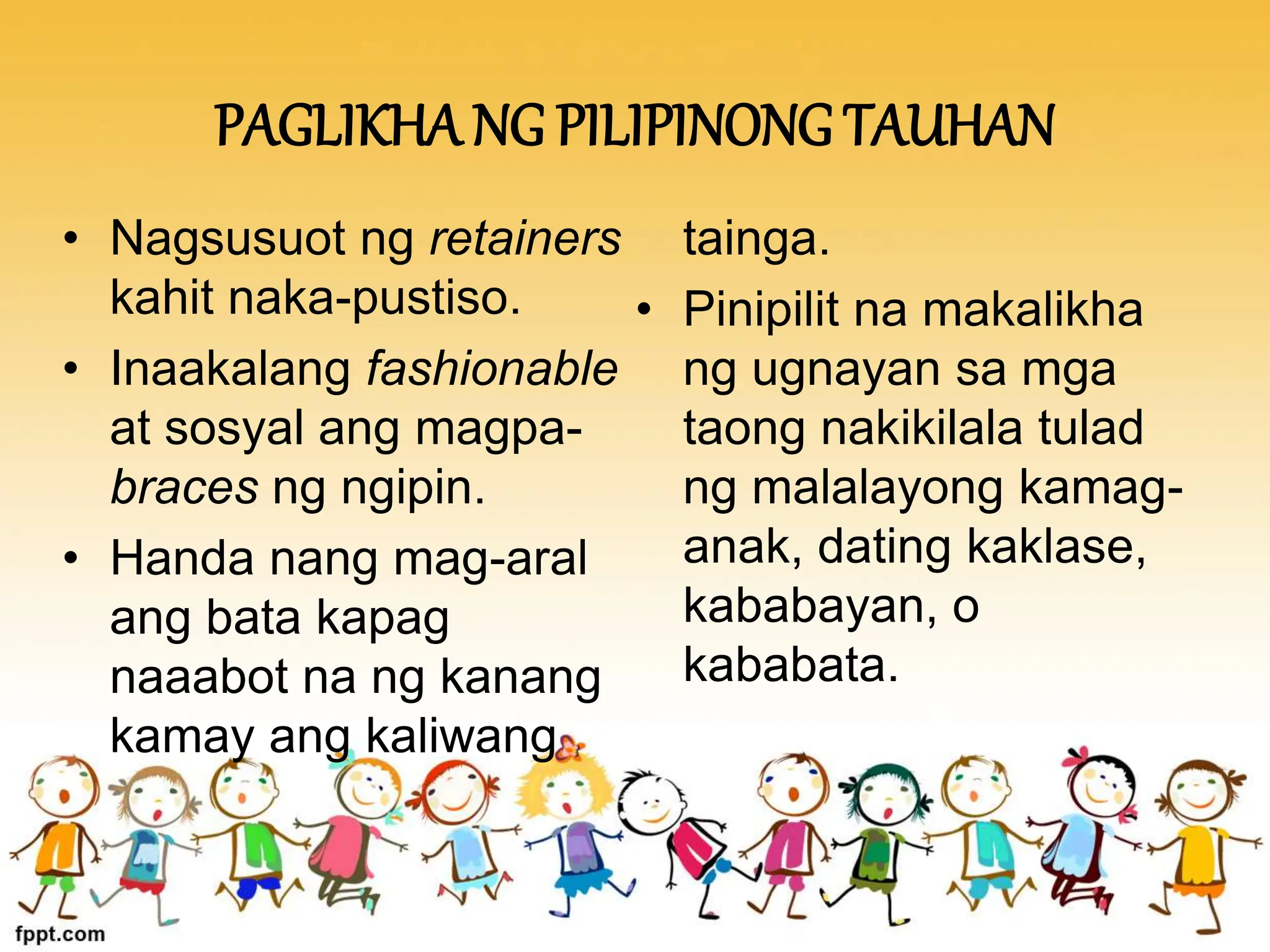 Tauhan at Karakterisasyon sa Pagbuo ng isang Maikling Kwentong Filipino ...