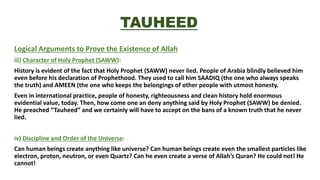 TAUHEED slides for css/pms (presentation form) | PPTX