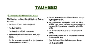 TAUHEED slides for css/pms (presentation form) | PPTX