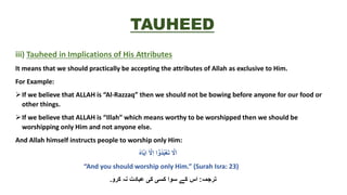 TAUHEED slides for css/pms (presentation form) | PPTX