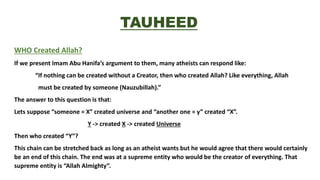 TAUHEED slides for css/pms (presentation form) | PPTX