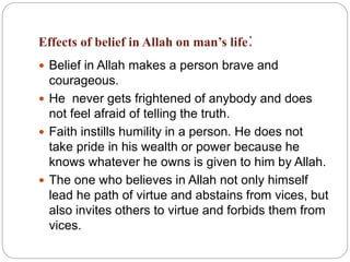 Tauheed(Oneness of Allah) presentation by Nayab Siddiqui | PPTX