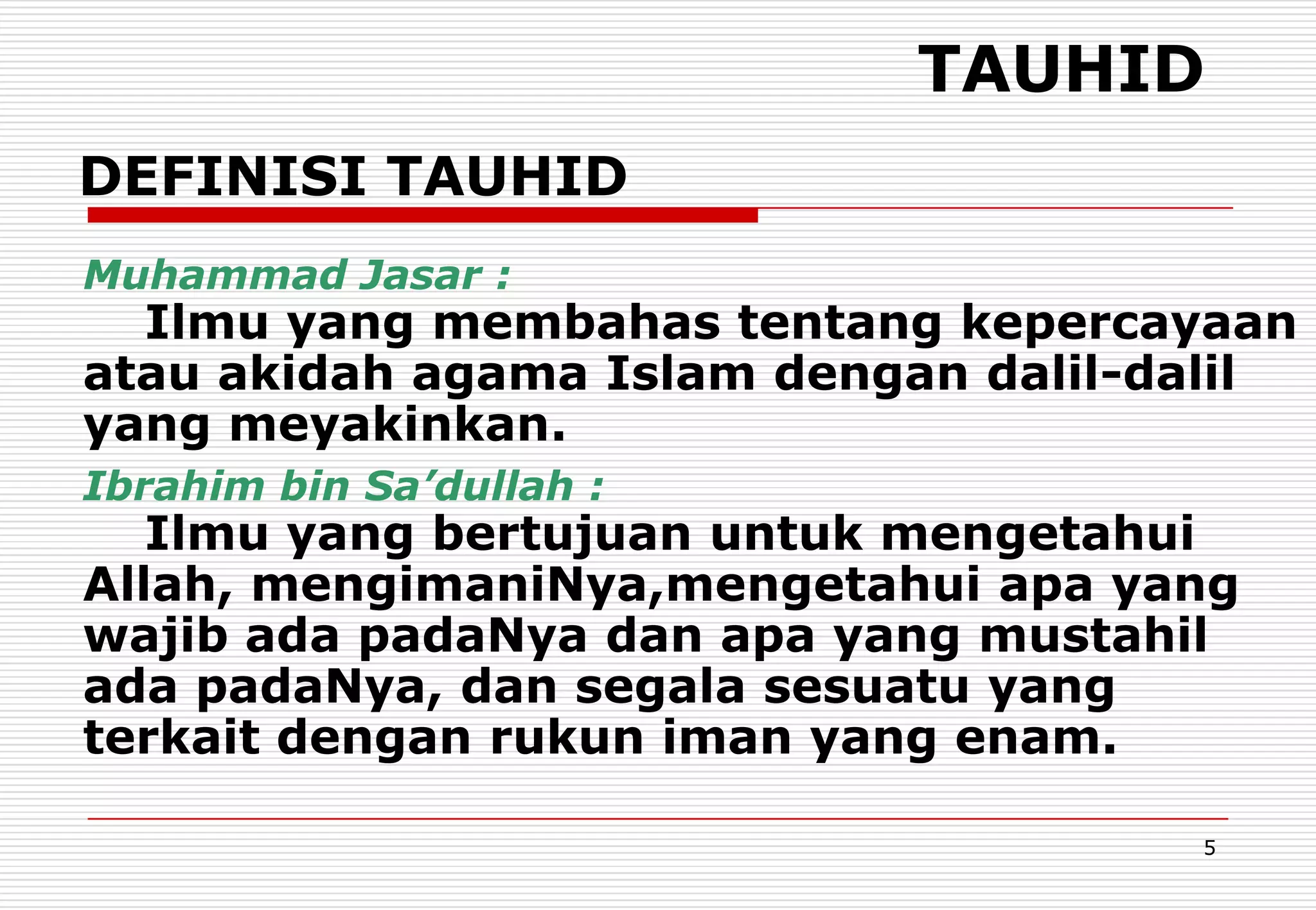 Presentasi Tauhid | PPTX