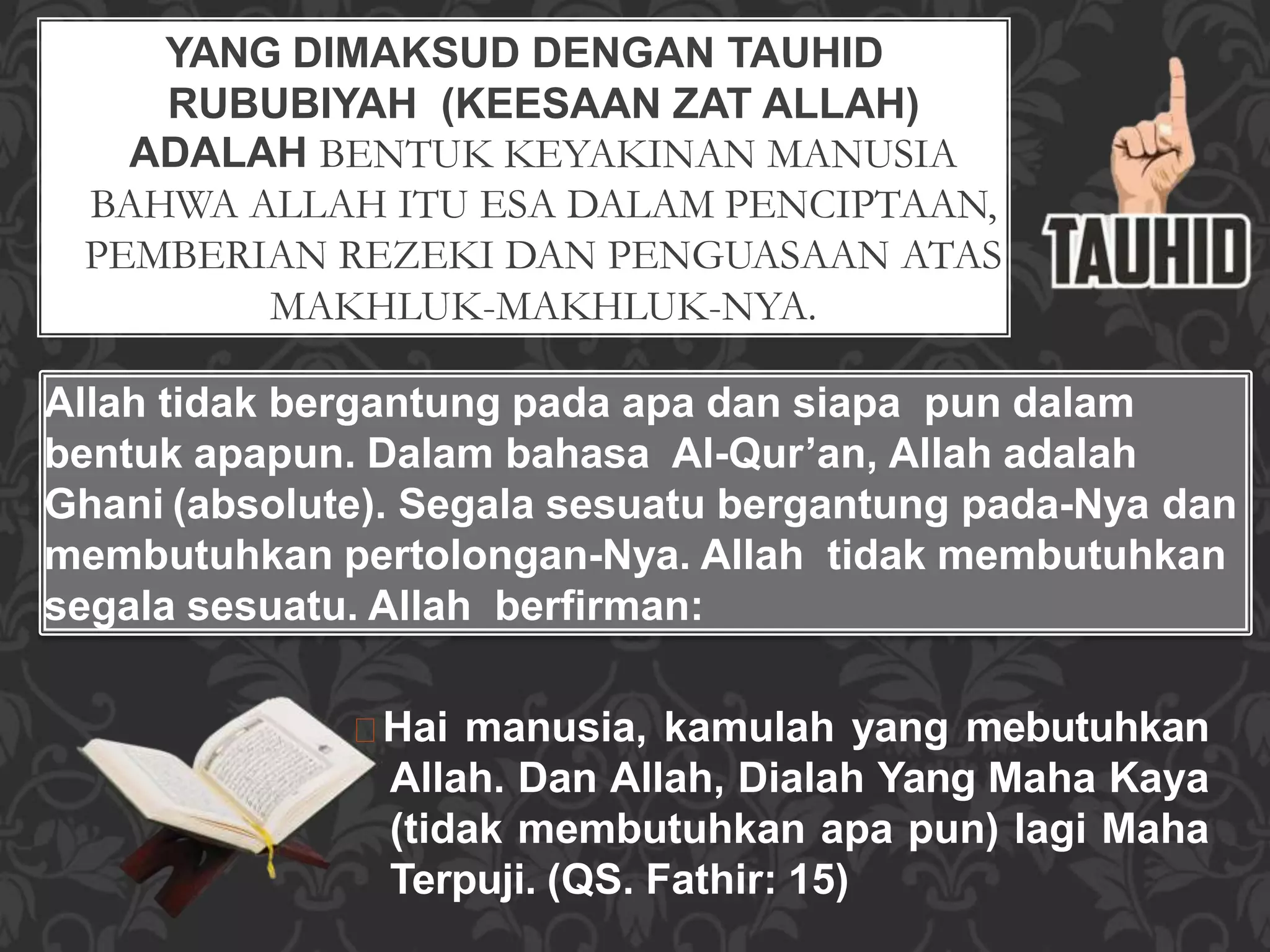 Tauhid bagian 1 | PPTX