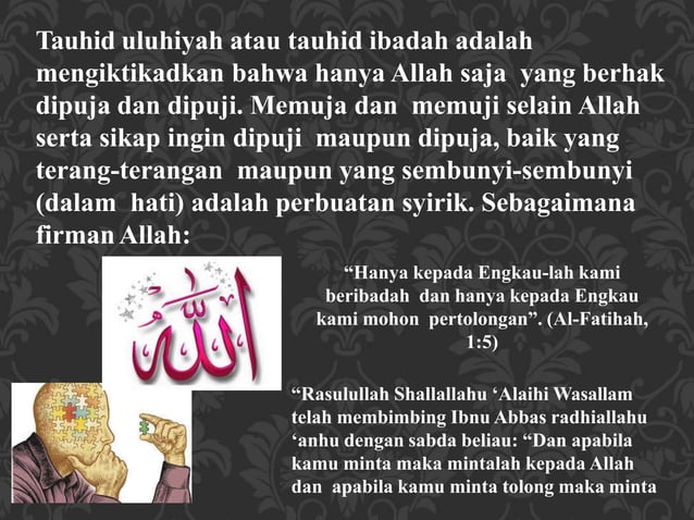 Tauhid bagian 1 | PPTX