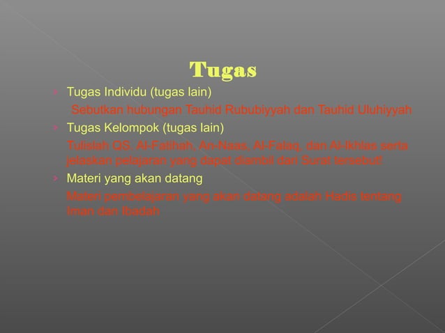 Tauhid rububiyyah dan uluhiyyah | PPT