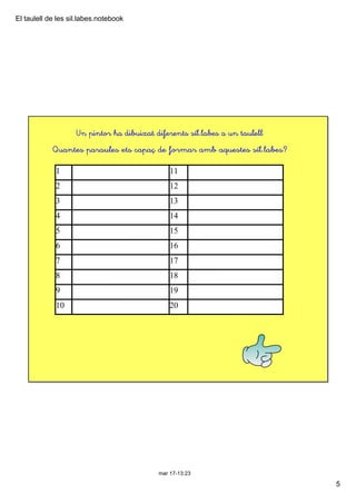 Taulell sil.labes | PDF