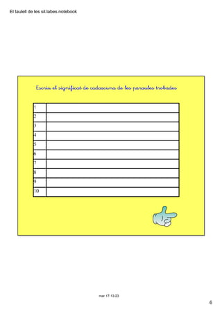 Taulell sil.labes | PDF