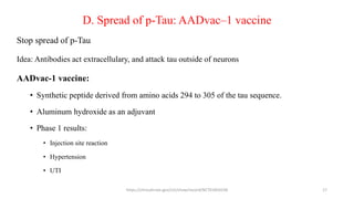 Tauopathy and its therapeutic targets | PPTX