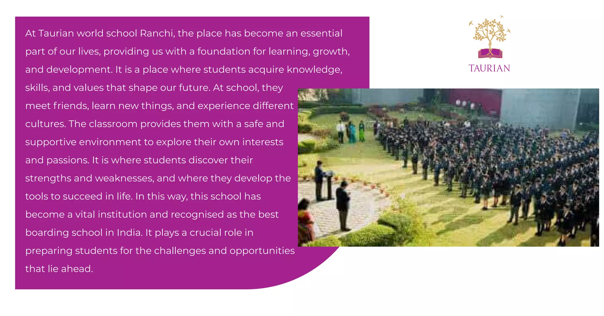 taurian world school ranchi.pdf | Professional School | Postgraduate ...