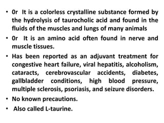Taurine | PDF