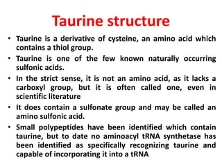 Taurine | PDF